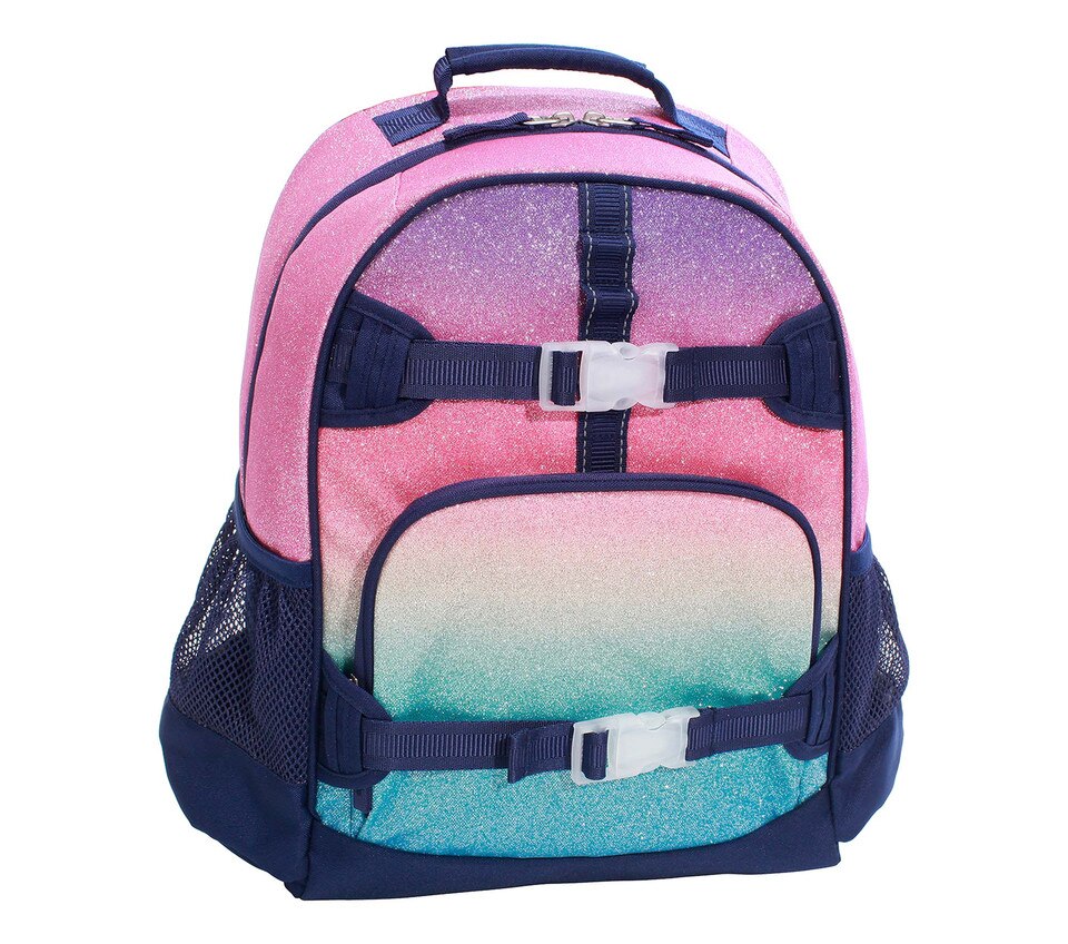 Mackenzie Recycled Rainbow Ombre Sparkle Glitter Backpacks | Pottery ...