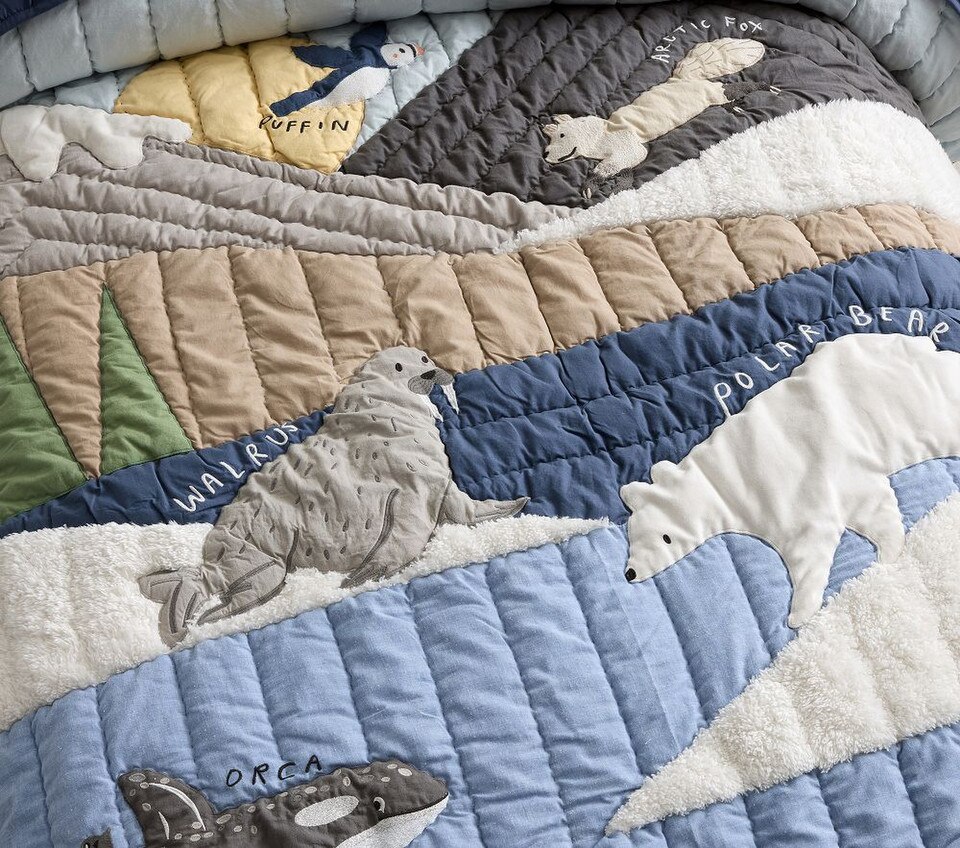 Arctic Animals Bedspread & Pillowcases | Pottery Barn Kids UK