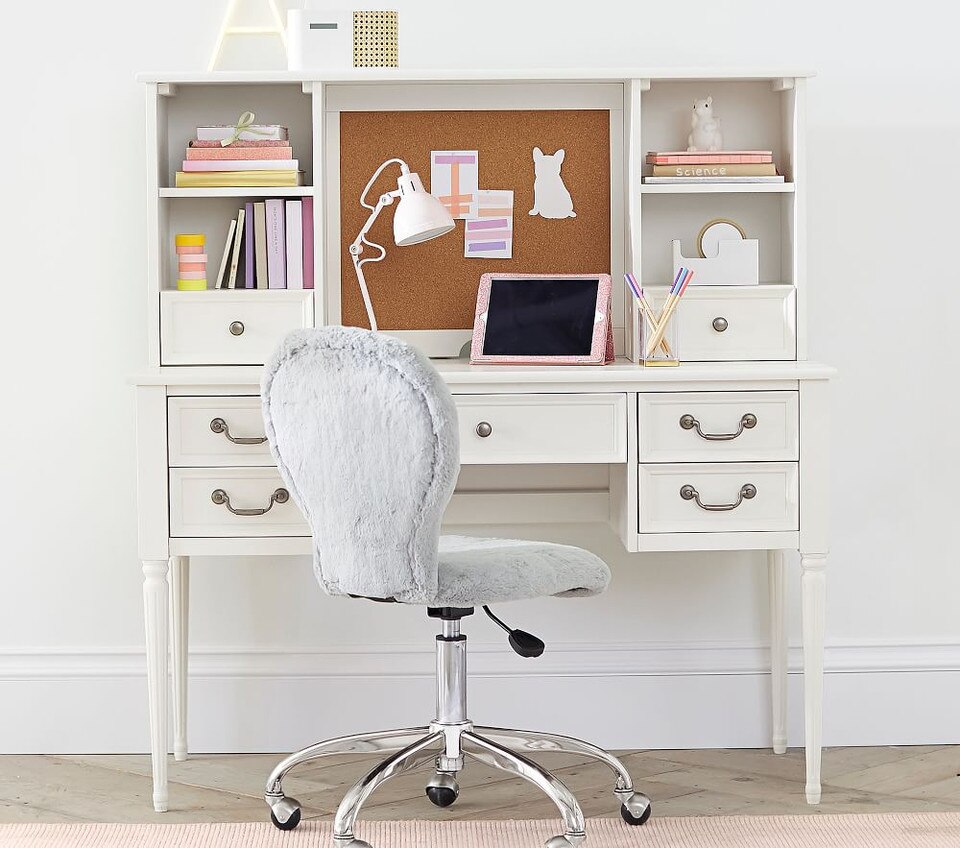 Blythe Desk & Tall Hutch, French White | pottery barn kids UK