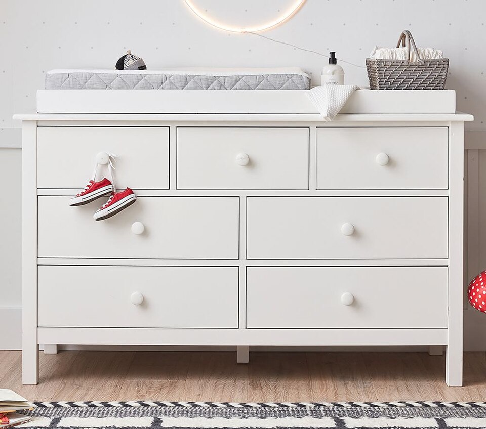 Kendall 7-Drawer Chest of Drawers & Topper Set (140 cm w x 48 cm d ...