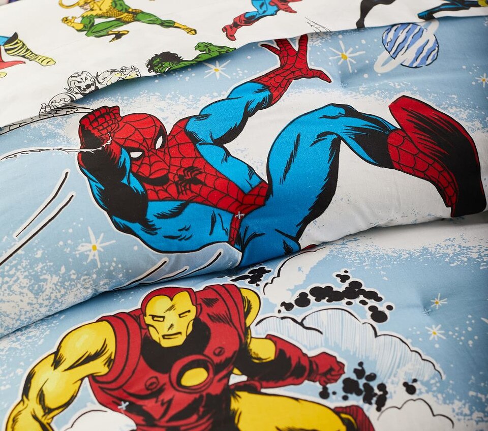 Marvel Heroes Glow-in-the Dark Comforter & Shams | Pottery Barn Kids UK