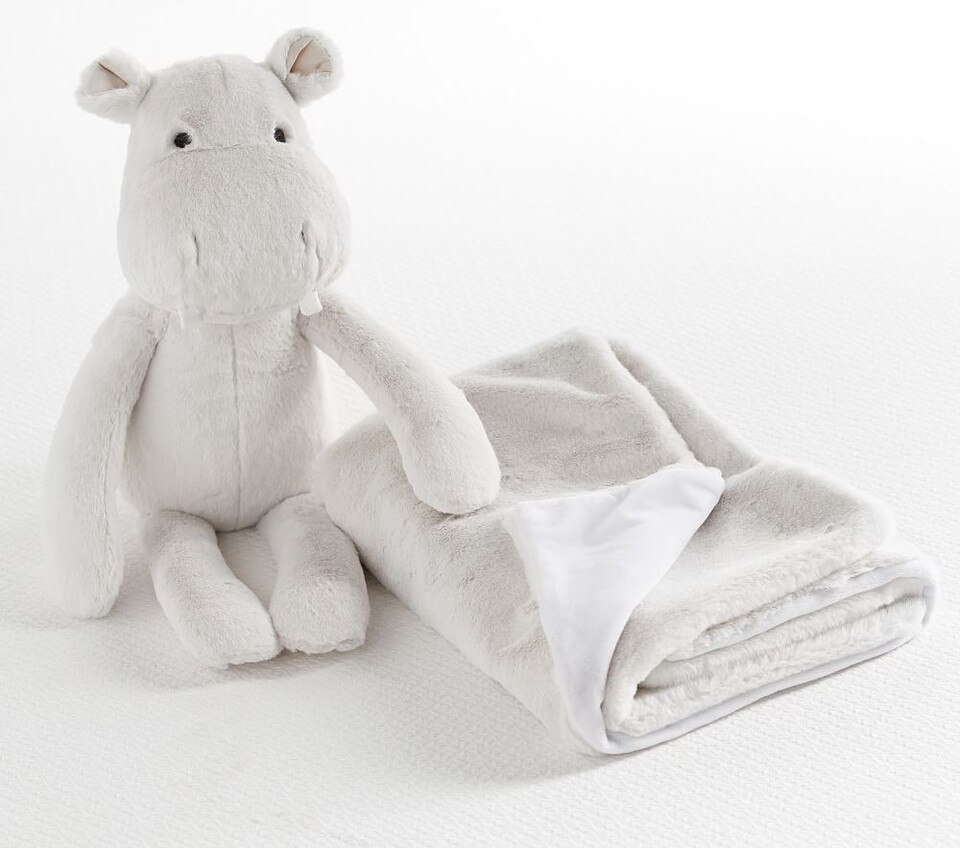 Plush Hippo Huggie Set | pottery barn kids UK