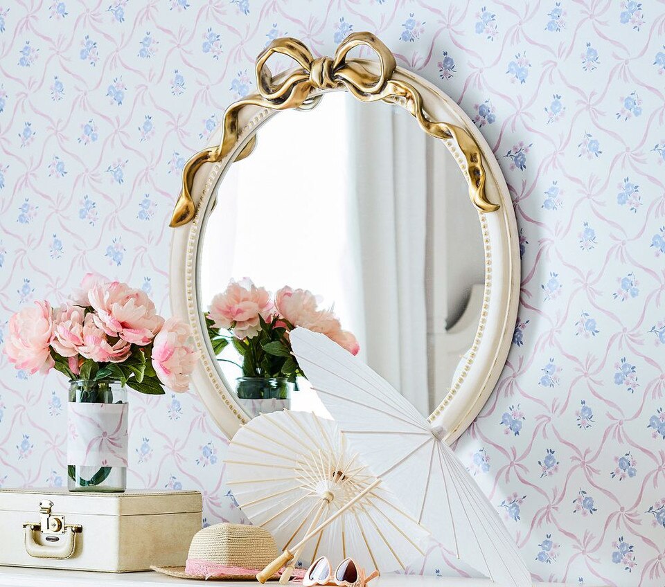 LoveShackFancy Bow Round Mirror | Pottery Barn Kids UK