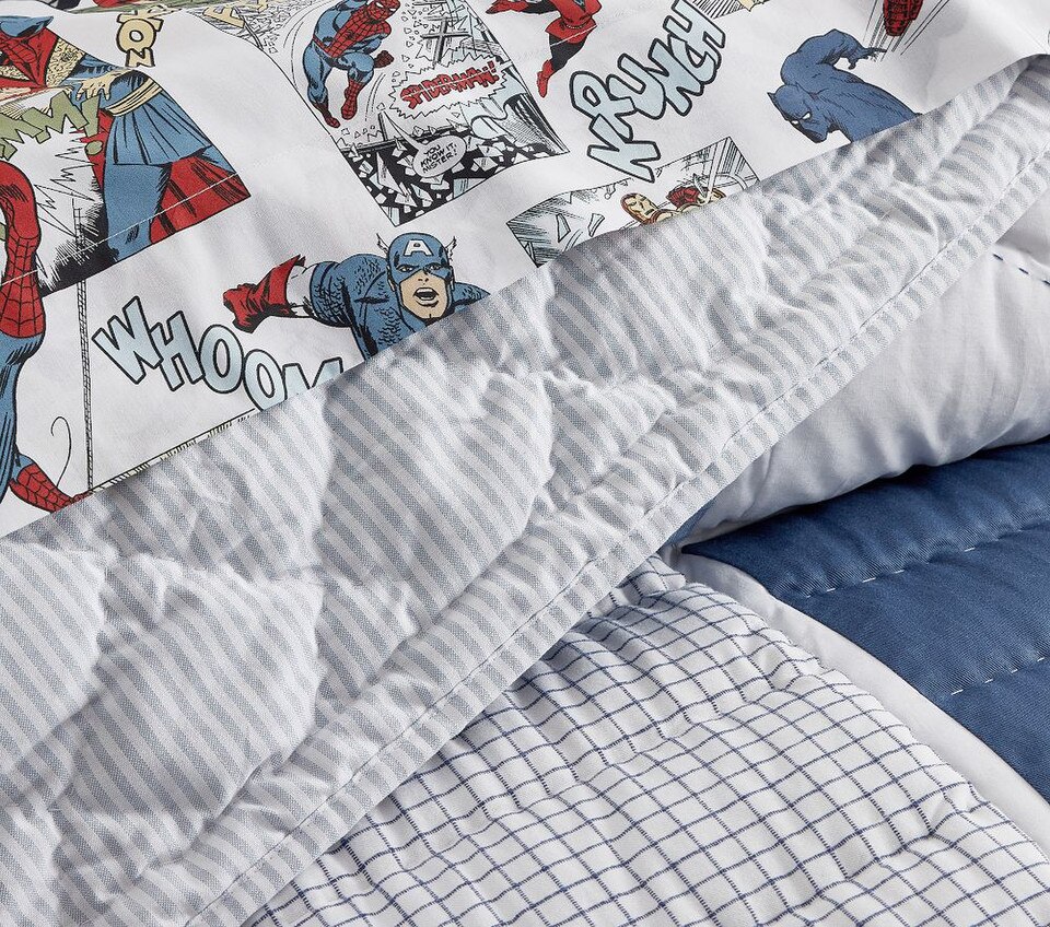 Marvel Heritage Bedspread & Pillowcases | Pottery Barn Kids UK