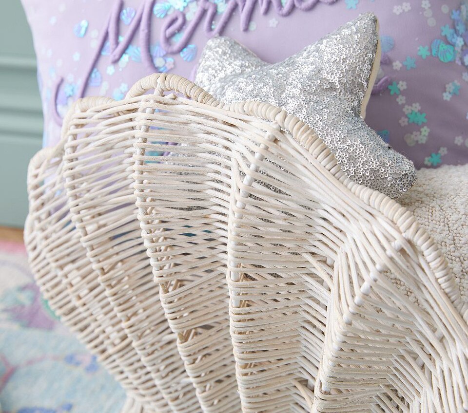 Rattan Shell Storage Basket | Pottery Barn Kids UK