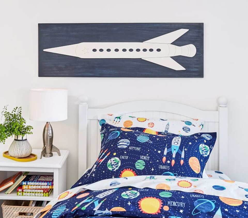 Solar System Glow-in-the-Dark Sheet Set & Pillowcase - Pottery Barn Kids UK