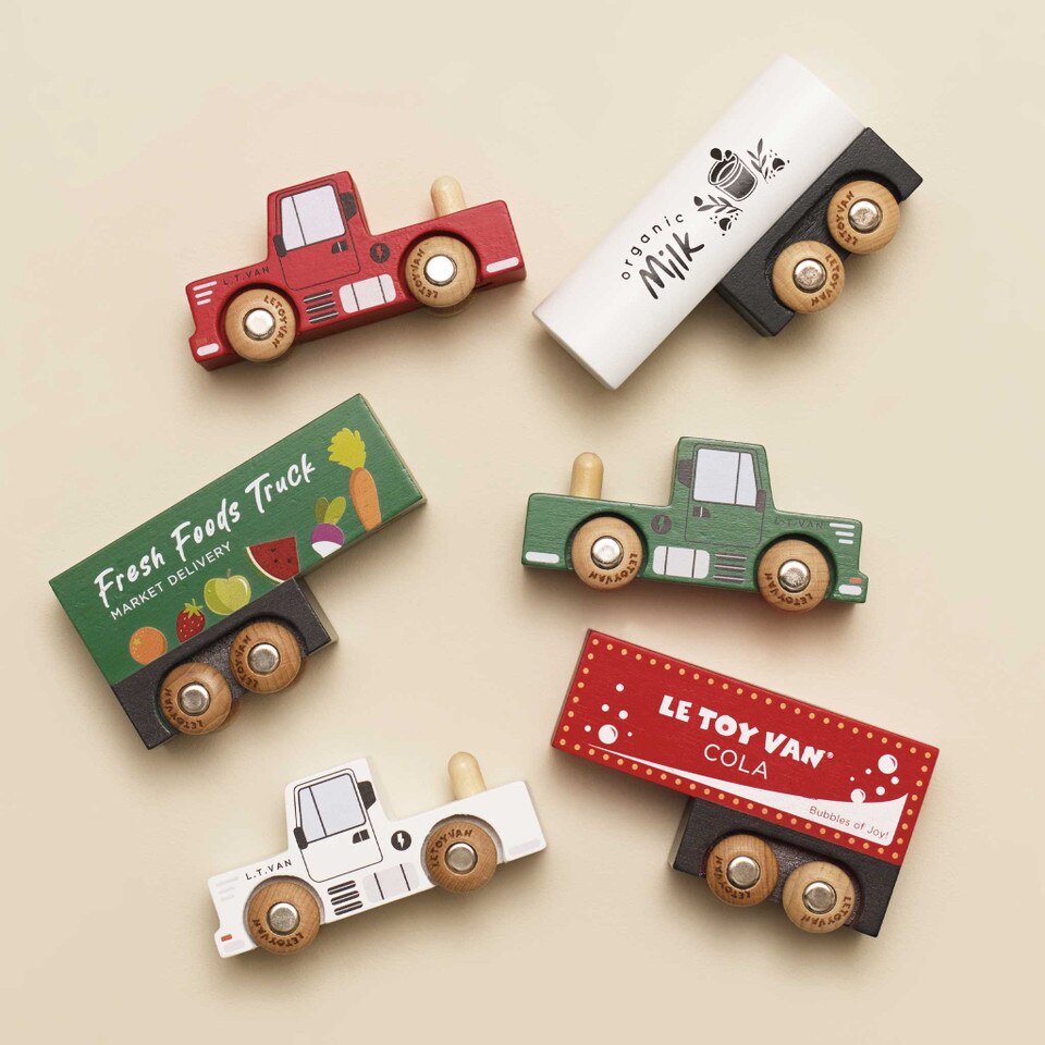 Le Toy Van Wooden Trailer Truck Set | Pottery barn Kids UK